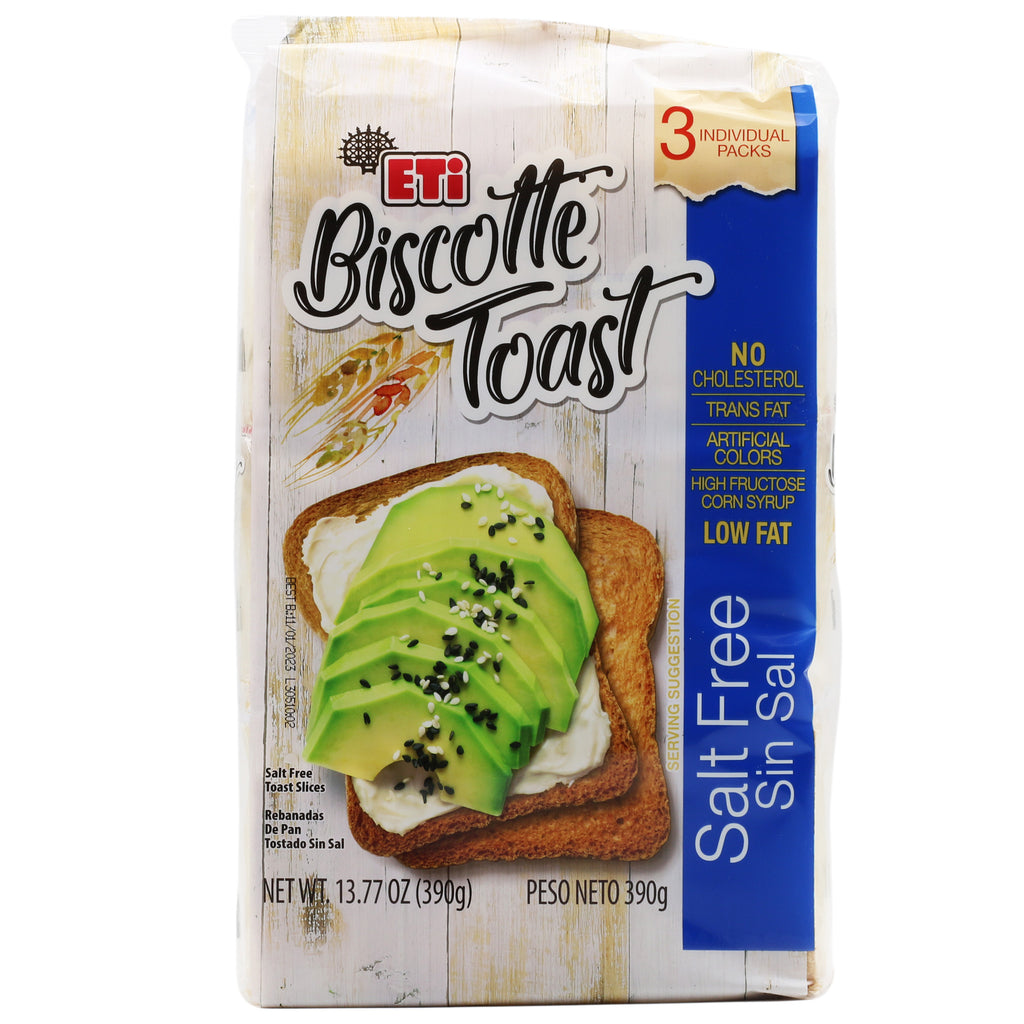 Eti Biscotte Toast Salt Free 13.77 Oz (390 Gr) – Qualita Food Store